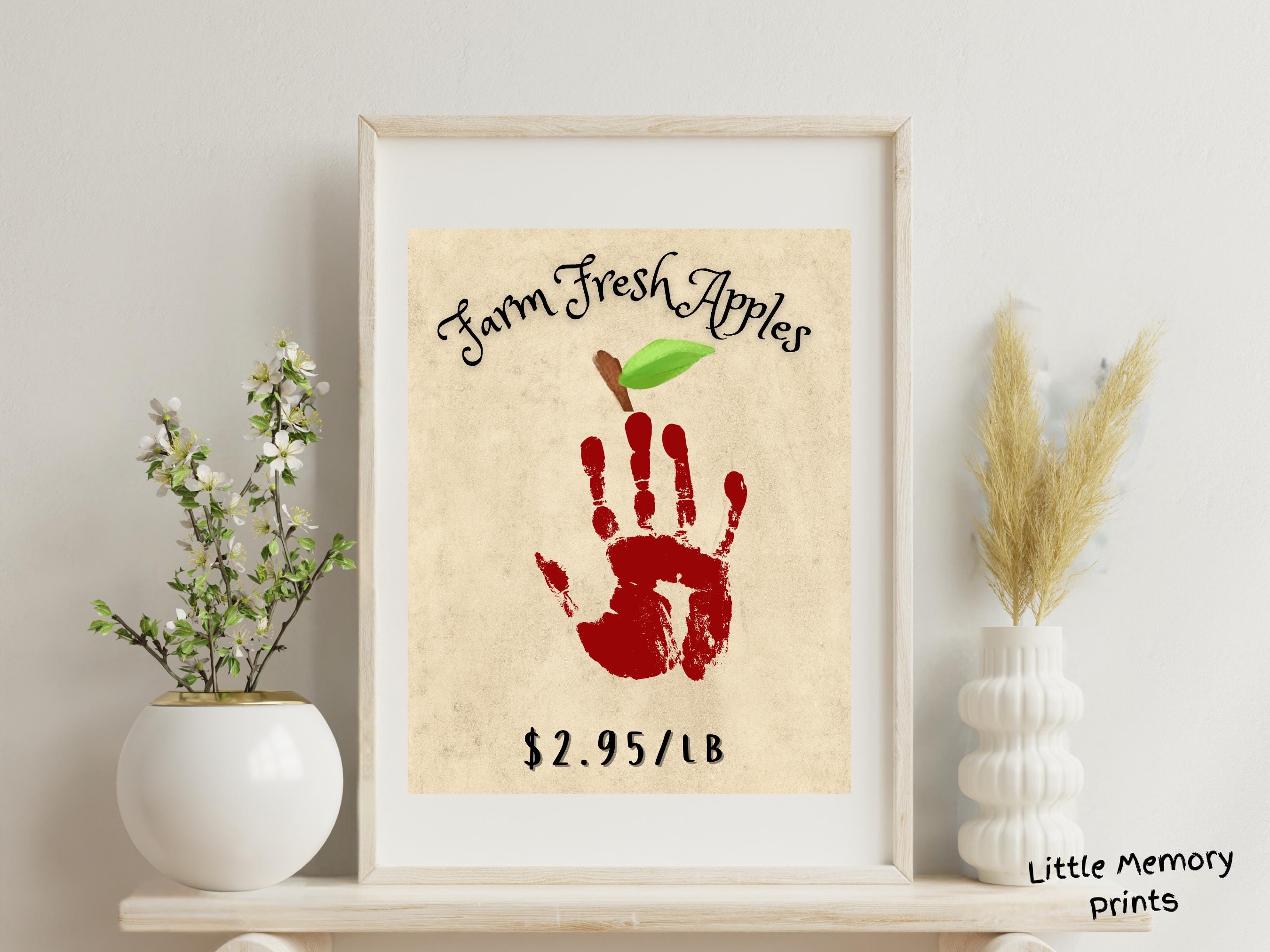 Farm Fresh Apples Baby Handprint Craft - Toddler Fall Footprint Art ...