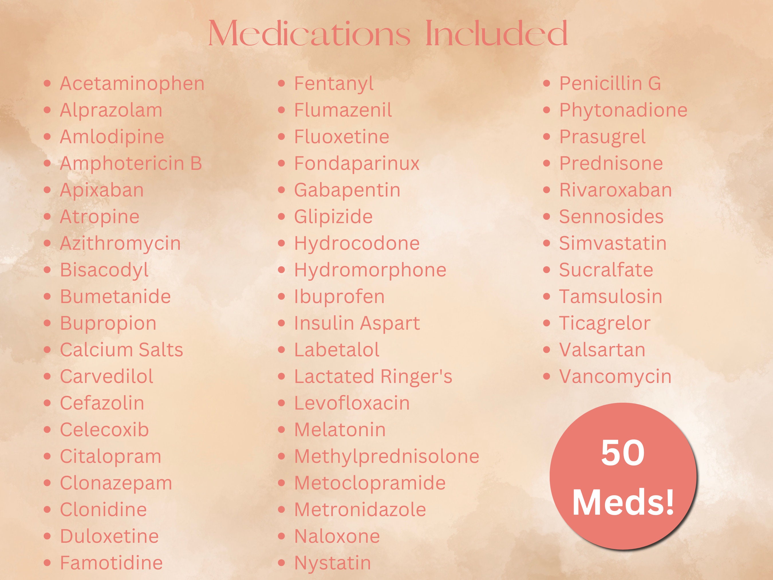 Nursing Medication Card Bundle Downloadable Pharmacology Bundle ...