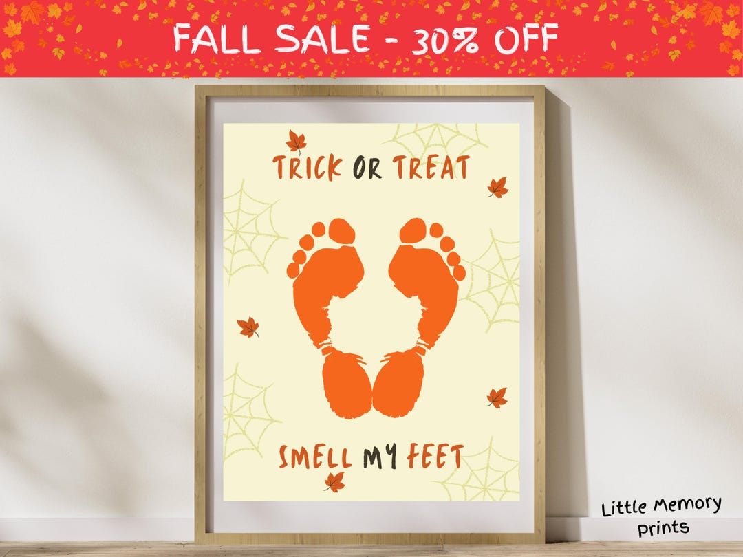 Trick or Treat Smell My Feet Halloween Baby Footprint Craft Toddler ...