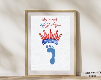 Baby You're a Firework Footprint Art | Patriotic Baby Handprint Art ...