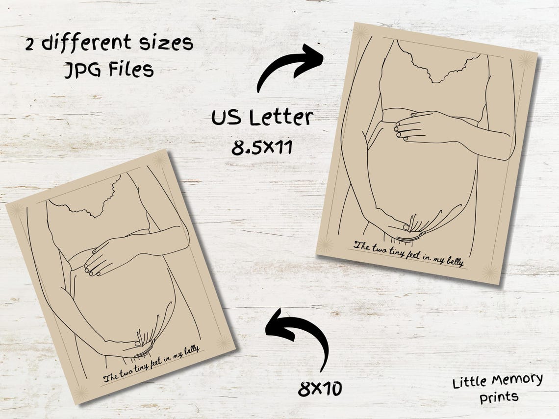 The Two Tiny Feet in My Belly Baby Footprint Craft - Baby to Mama Love ...