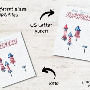 Baby You're a Firework Footprint Art | Patriotic Baby Handprint Art ...