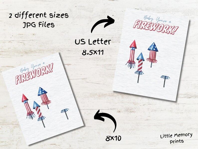 Baby You're a Firework Footprint Art | Patriotic Baby Handprint Art ...