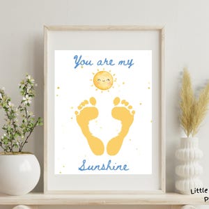 You Are My Sunshine Baby Footprint Craft - Toddler Handprint Art ...
