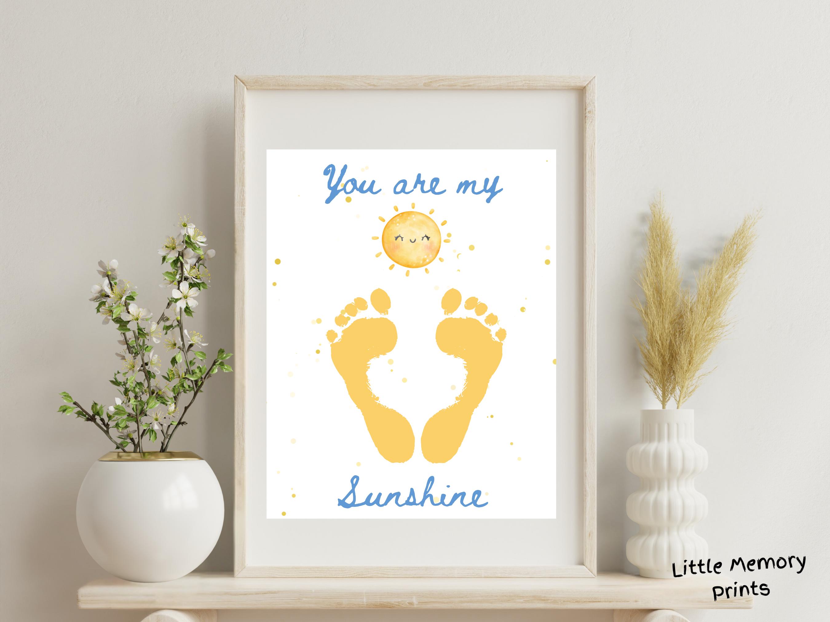 You Are My Sunshine Baby Footprint Craft - Toddler Handprint Art ...
