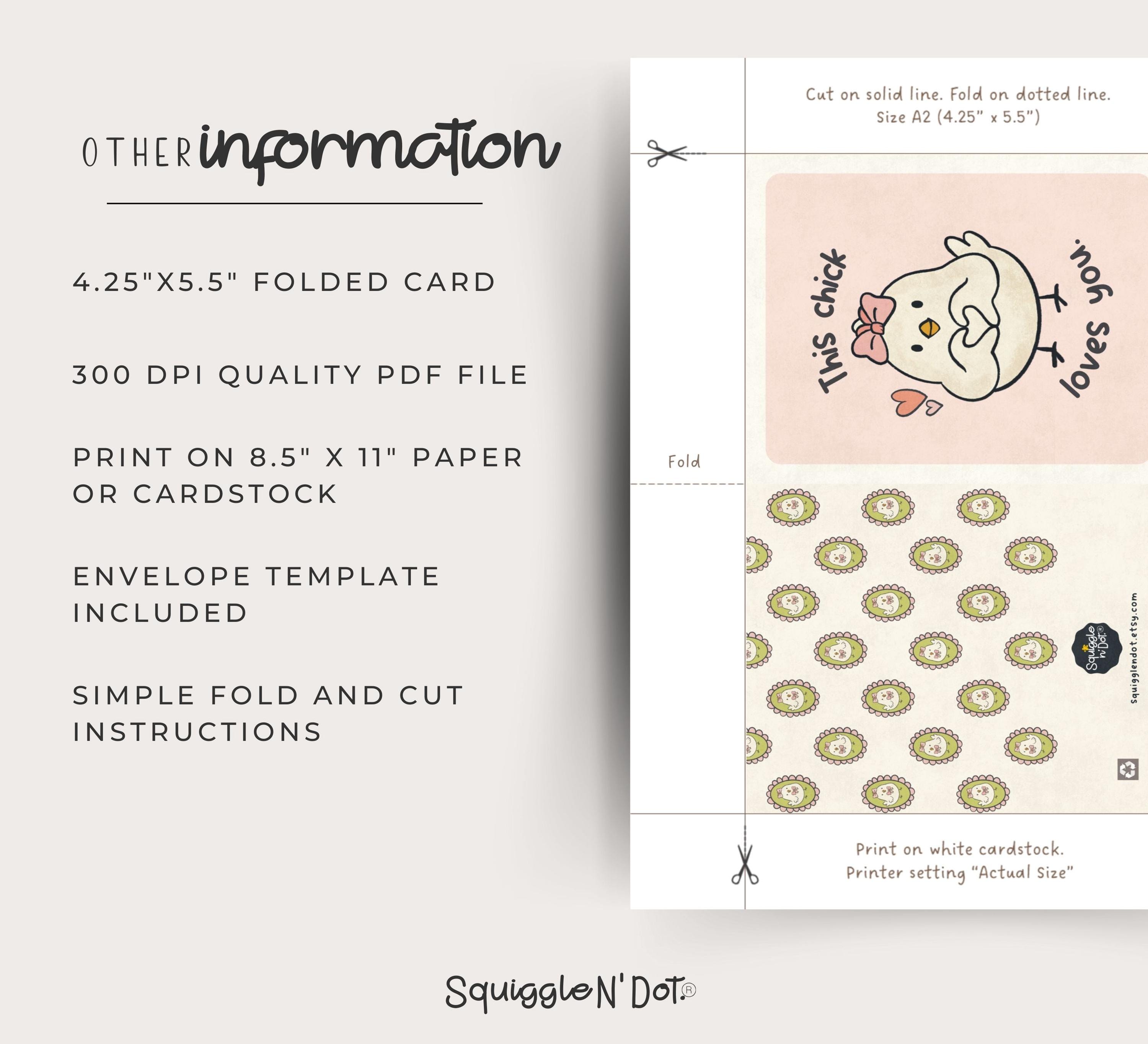 This Chick Loves You Printable Card – Cute Digital Chicken Valentine ...