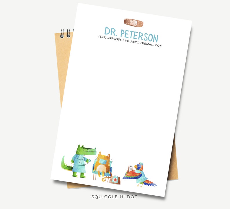 Personalized Pediatrician Notepad, Custom Gift for Doctor 50 Pages 5X8 ...