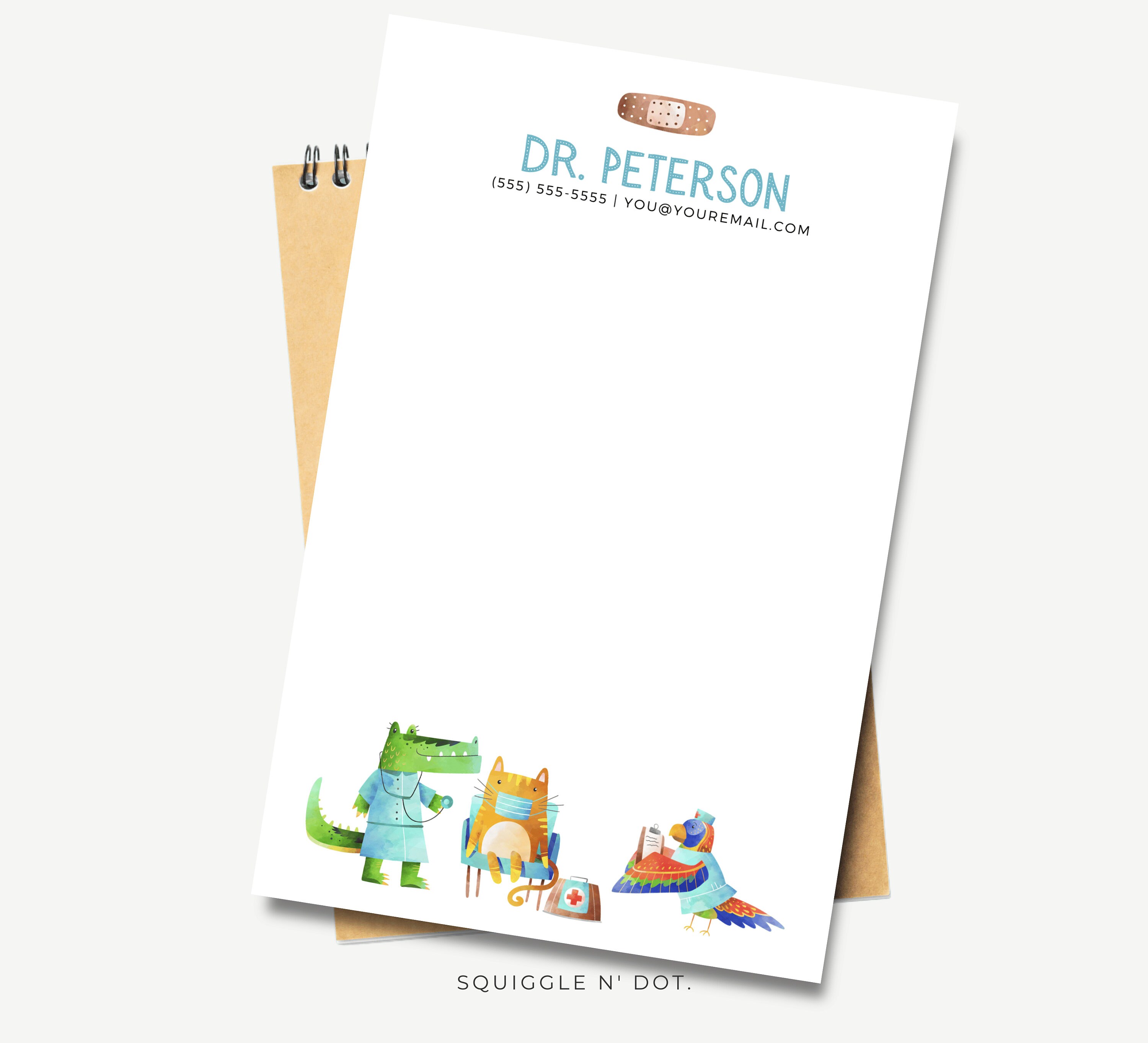 Personalized Pediatrician Notepad, Custom Gift for Doctor 50 Pages 5X8 ...