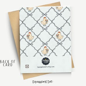 Cute Chicken With Flowers Greeting Card – Whimsical Farm Animal Card ...