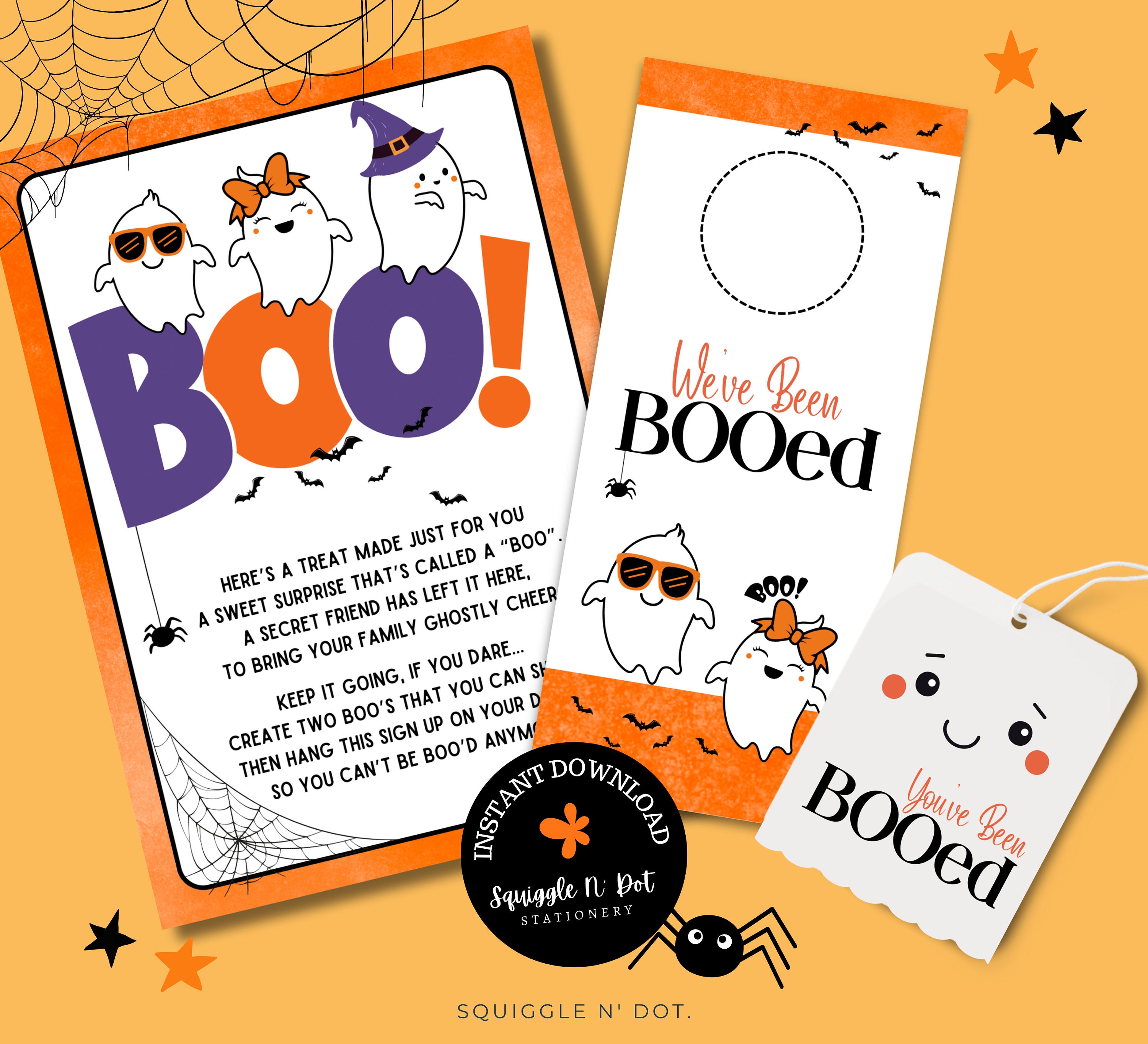 You've Been Booed | Boo Basket Bundle - Insert, Door Hanger and Tags ...