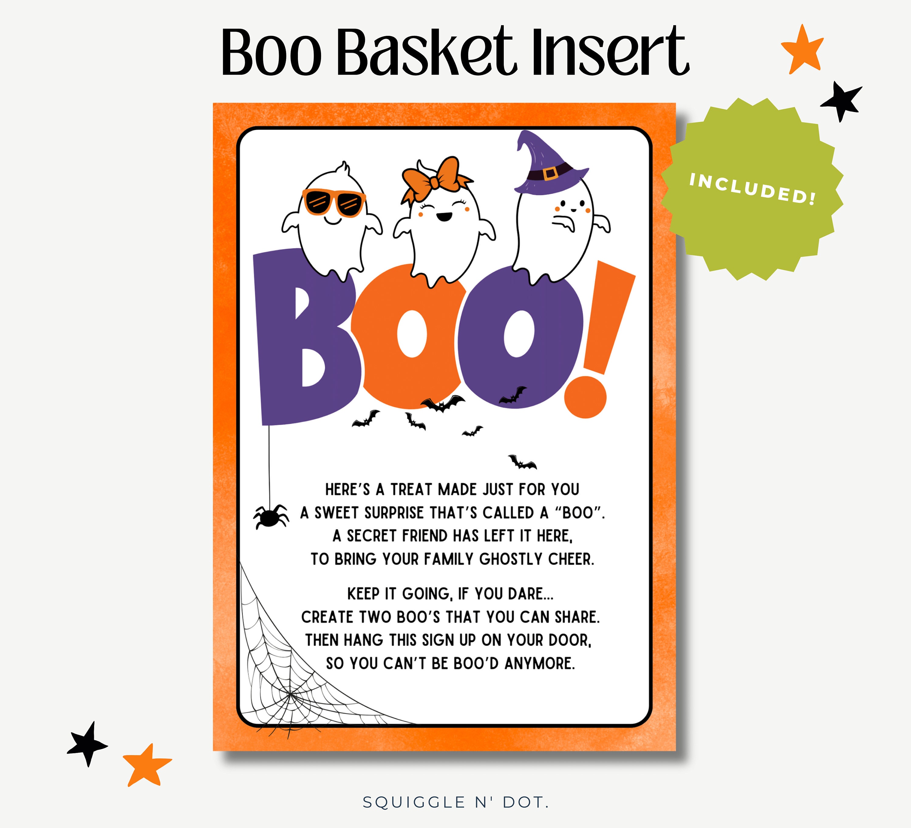 You've Been Booed | Boo Basket Bundle - Insert, Door Hanger and Tags ...