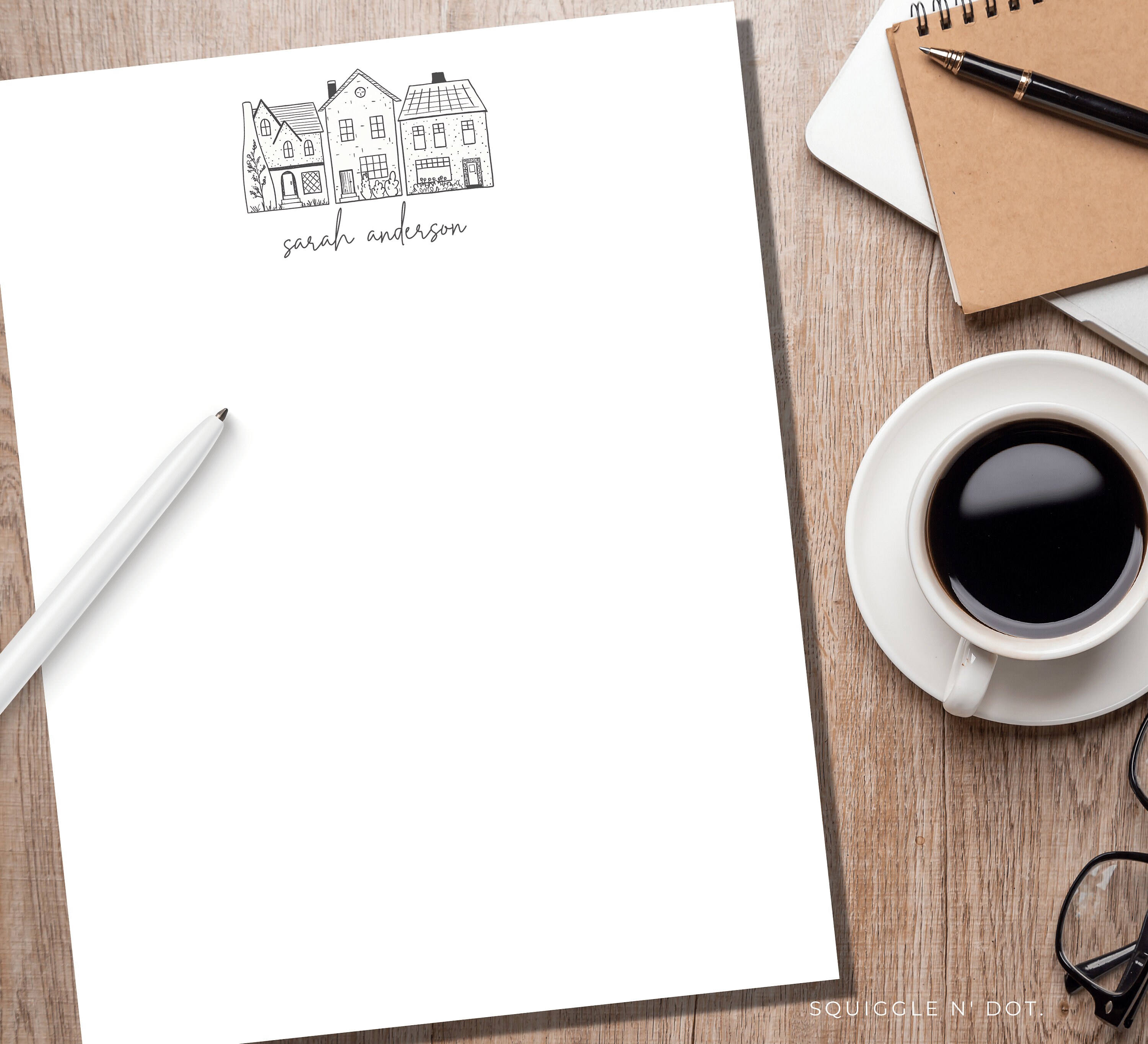 Real Estate Personalized Notepad Houses 50 Pages 5x8 or - Etsy