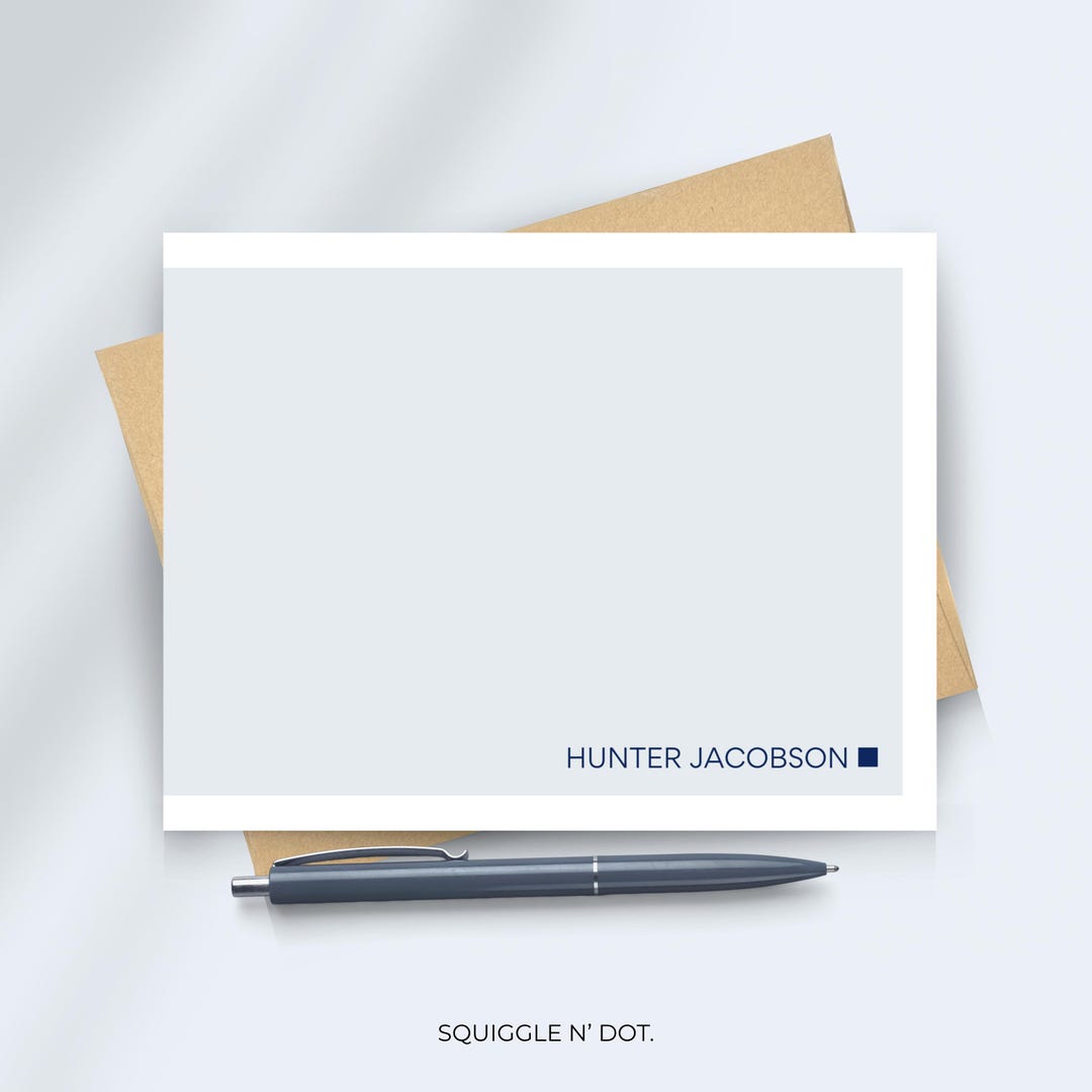 Personalized Note Cards: Custom Stationery Gift for Boys (A2, Set of 12 ...