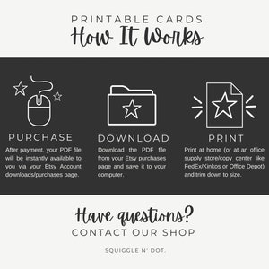 Valentine Cards Printable Instant Download Valentines for Kids Digital ...