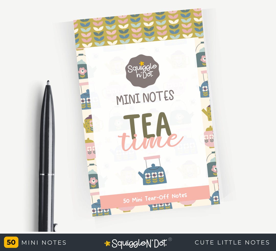 Little Notes - Tea Time Mini Notepad – 50 Tear-off Notes for Lists ...