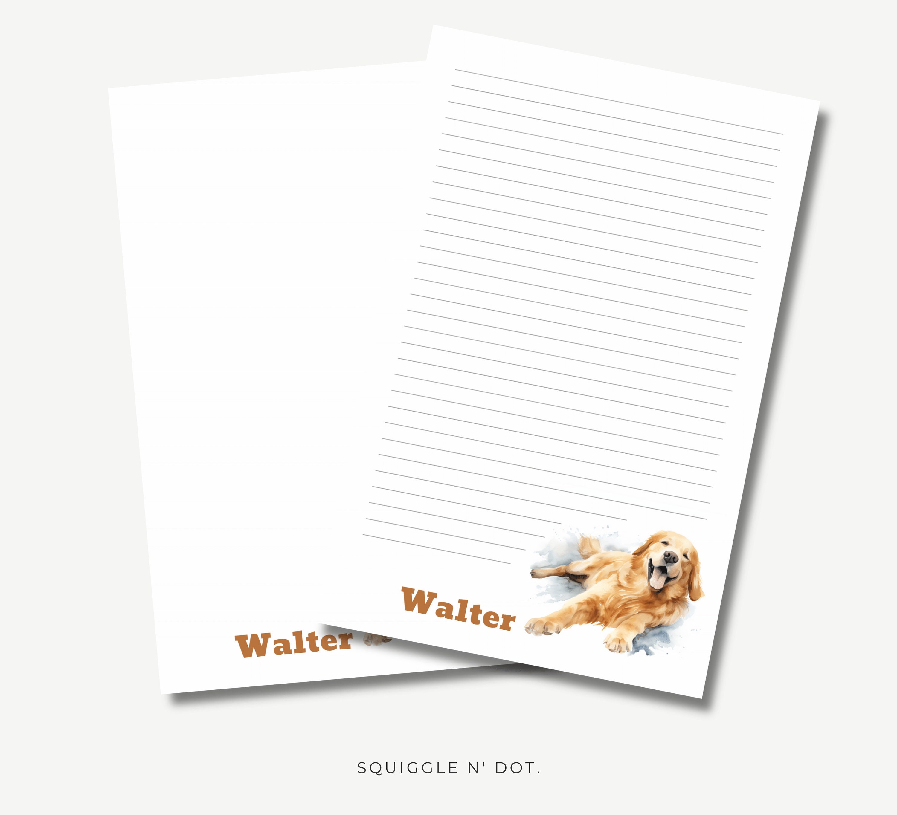 Personalized Notepad Golden Retriever Dog Notepad, Custom Retriever ...