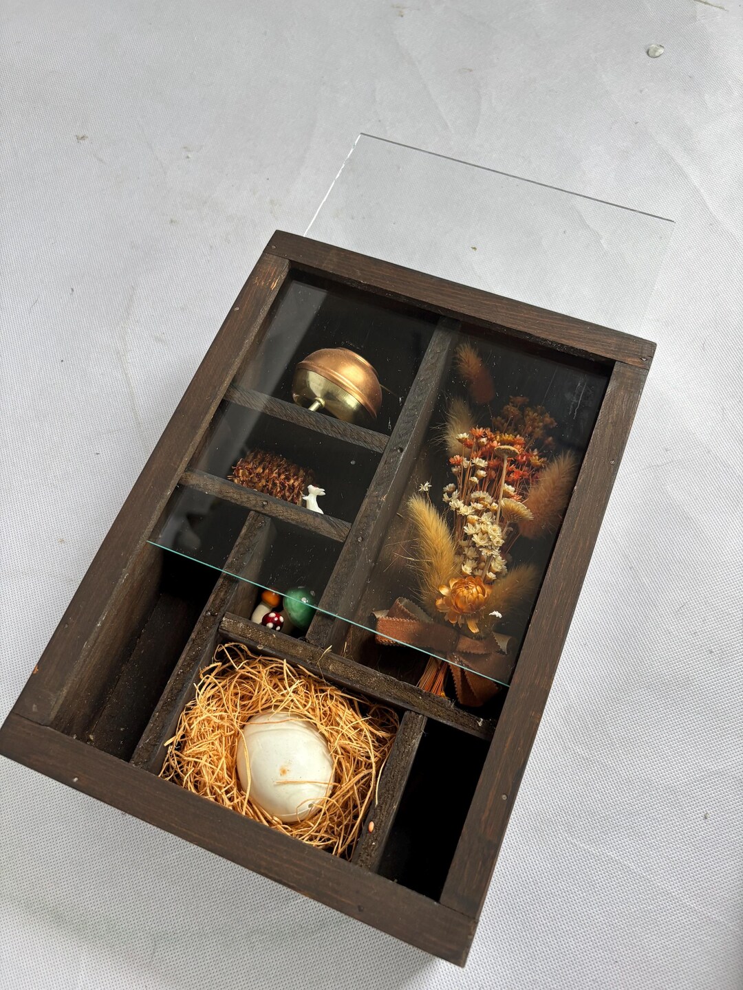 Vintage Customizable 1970s MCM Handmade Nature Shadow Box Americana ...