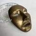 Vintage Brass Mask Face Wall-hanging - Brass Theatrical Face - Solid ...