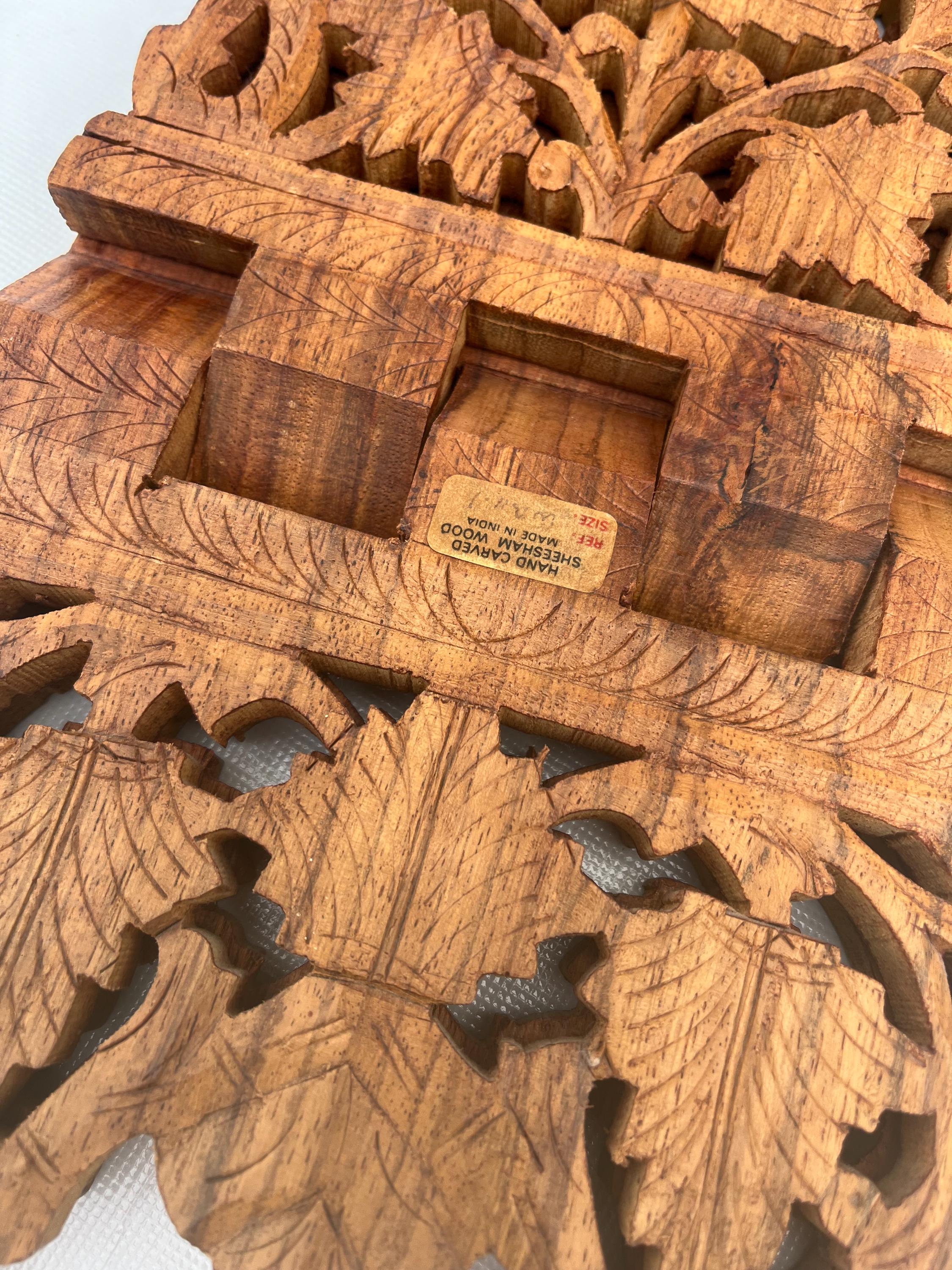 Vintage Ornate Hand-carved Wood Collapsible Book Rack / Recipe Book ...