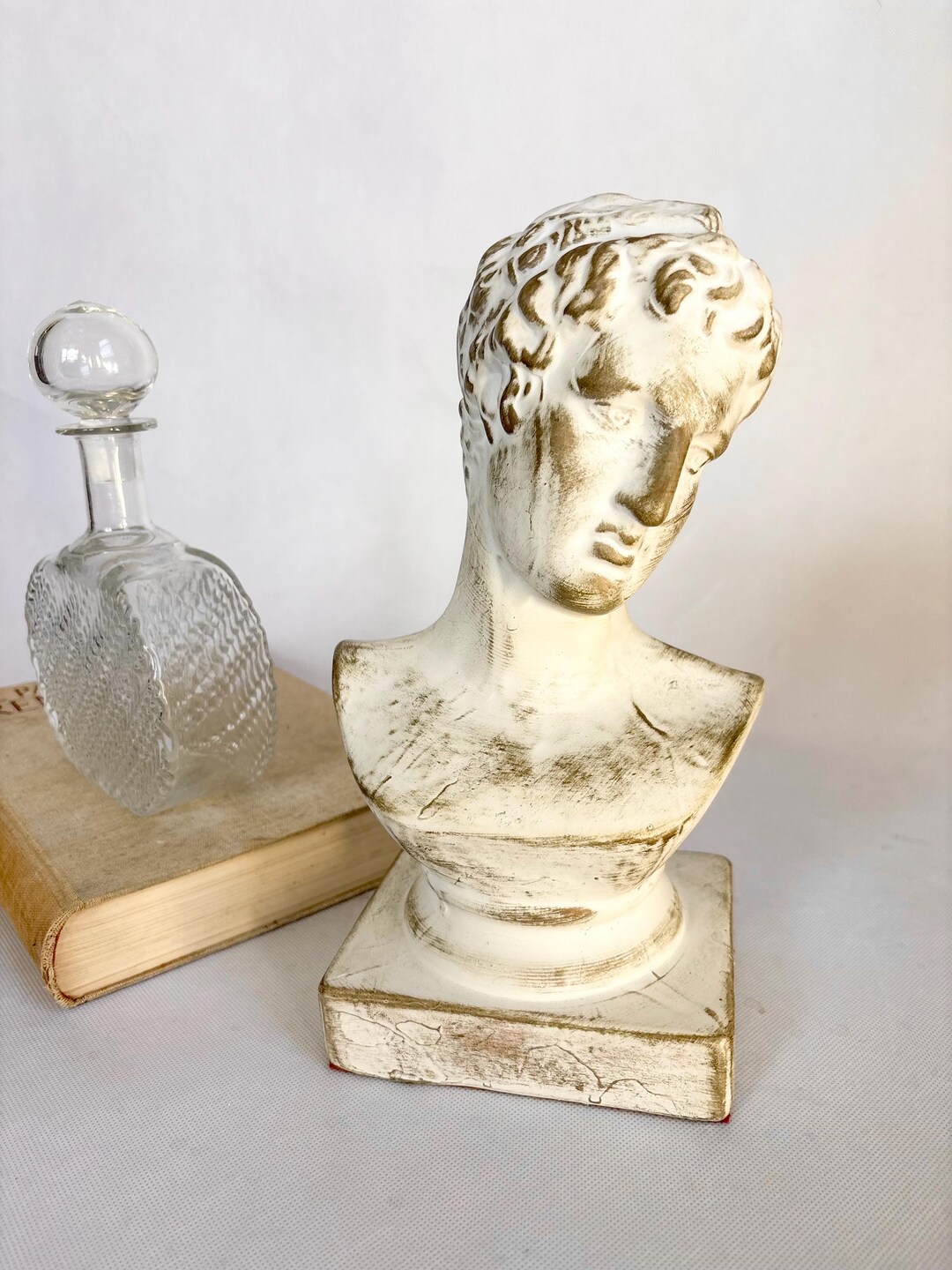 Vintage Ceramic Marathon Boy Head Bust Greek Roman Statue Sculpture ...