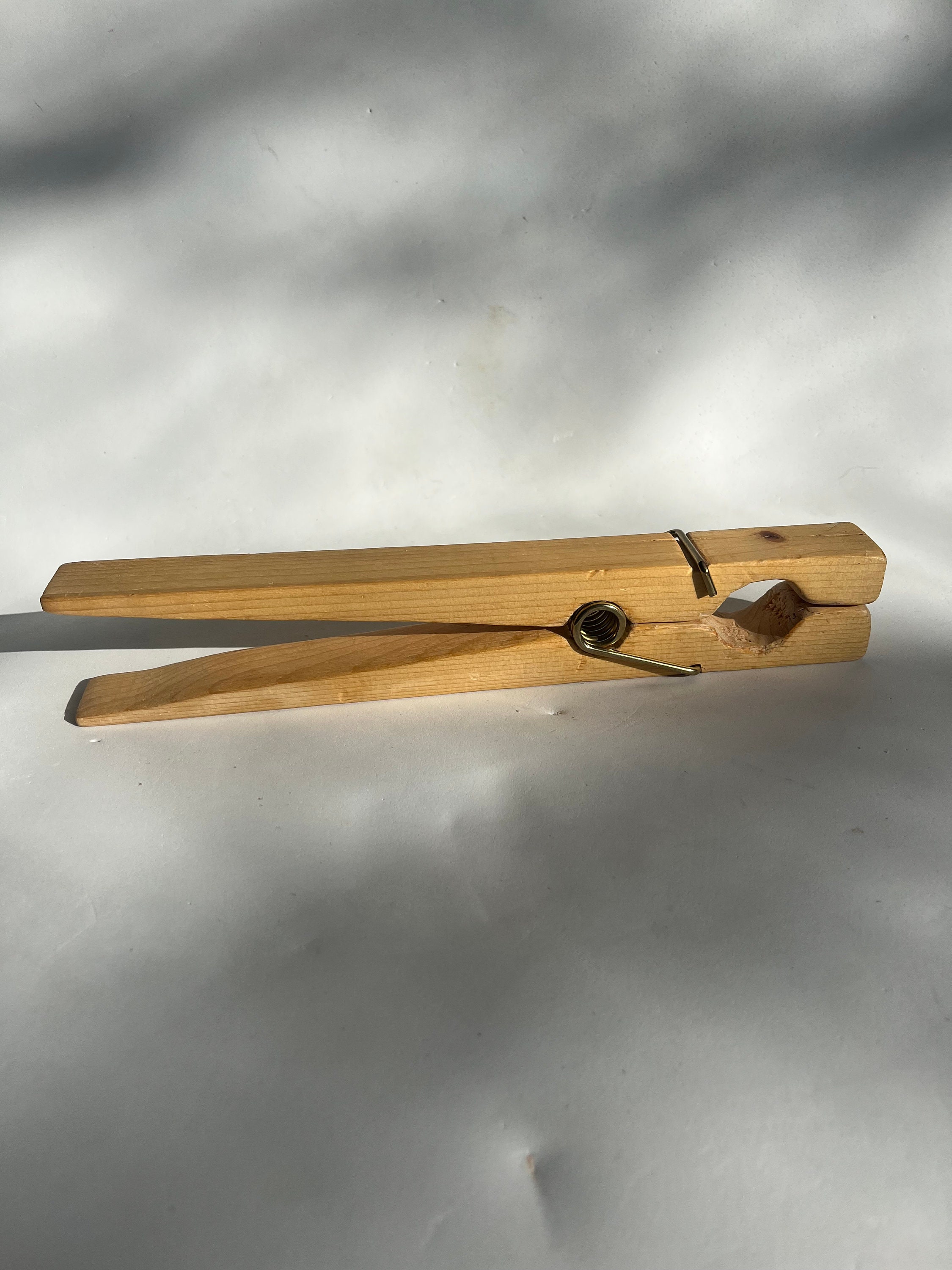 Vintage Oversized Jumbo Wooden and Metal Clothespin Desk Accessory ...