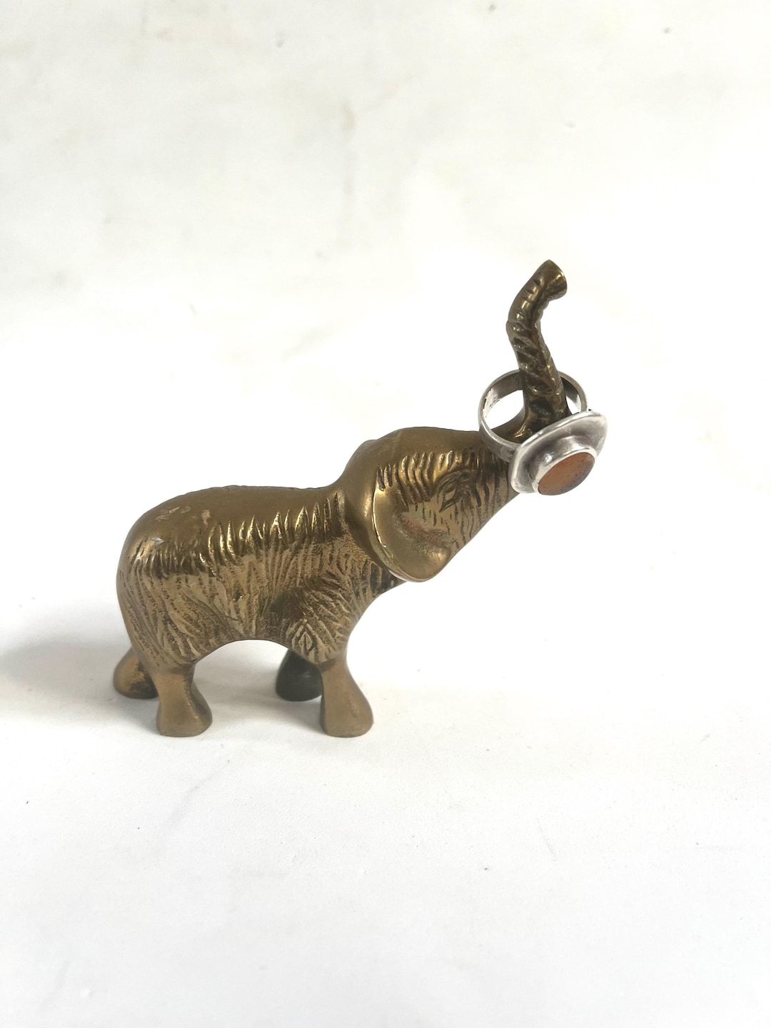 Vintage Solid Brass Elephant Figurinesculpture Figurine - 4” Brass ...