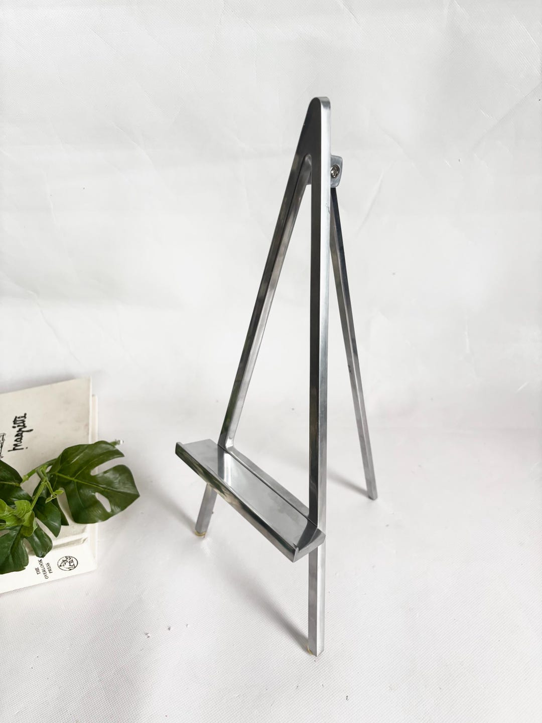 Vintage Postmodern Chrome Tabletop Art Easel by Umbra / Gallery Easel ...