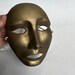 Vintage Brass Mask Face Wall-hanging - Brass Theatrical Face - Solid ...