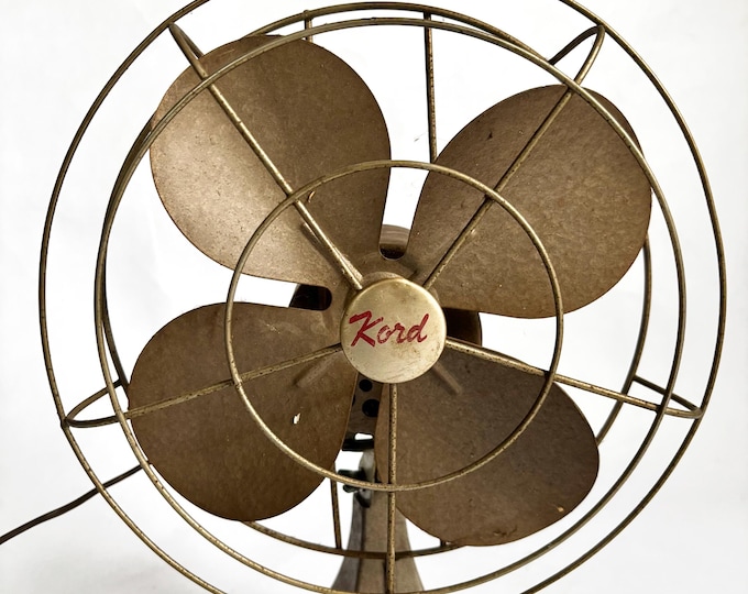 Vintage 1940s Kord Oscillaging Single Speed Industriaal Desk Fan / Wall ...