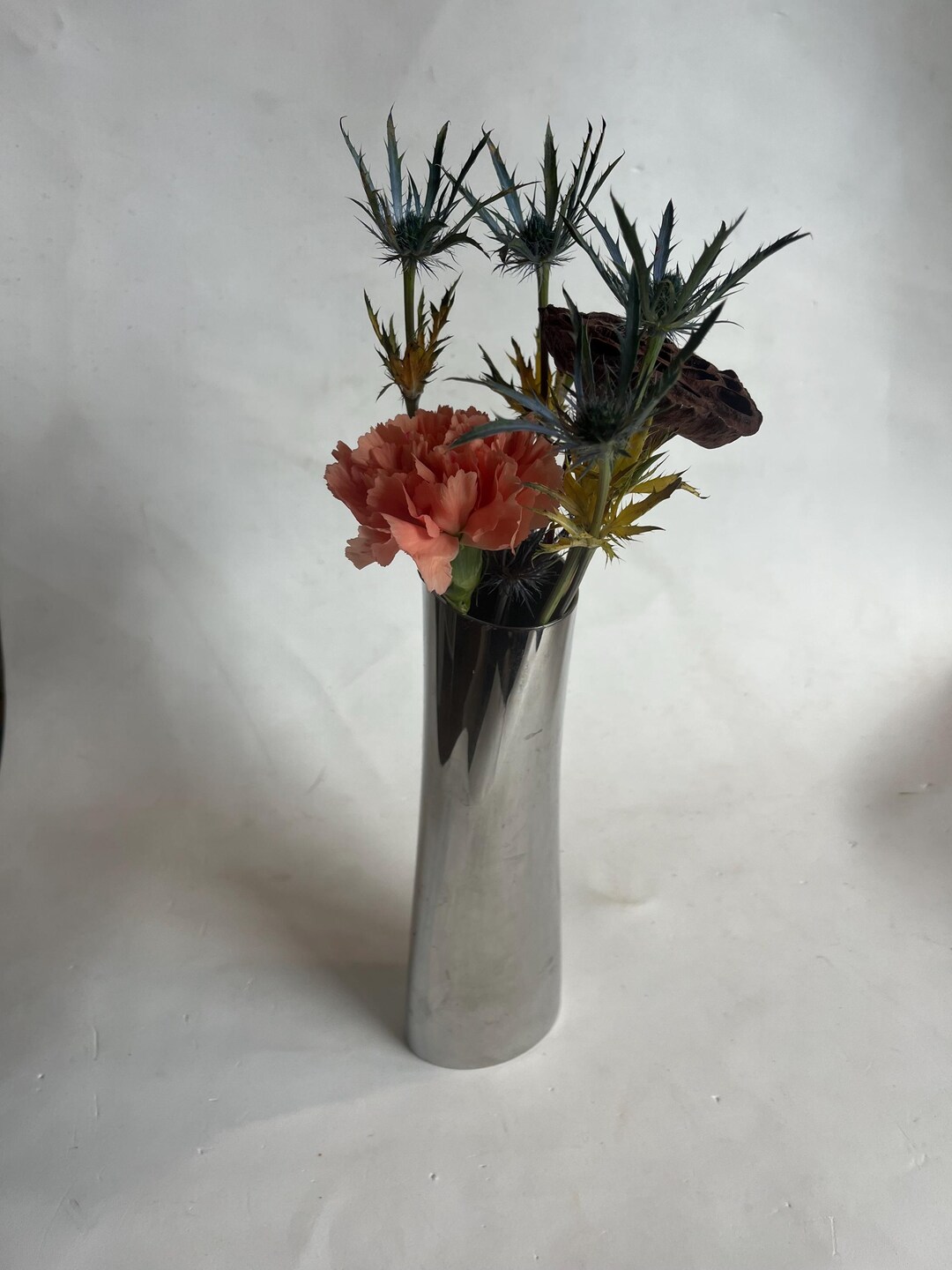 Vintage Alessi Postmodern Twisted Oval Chrome Flower Vase Inox 18/10 ...