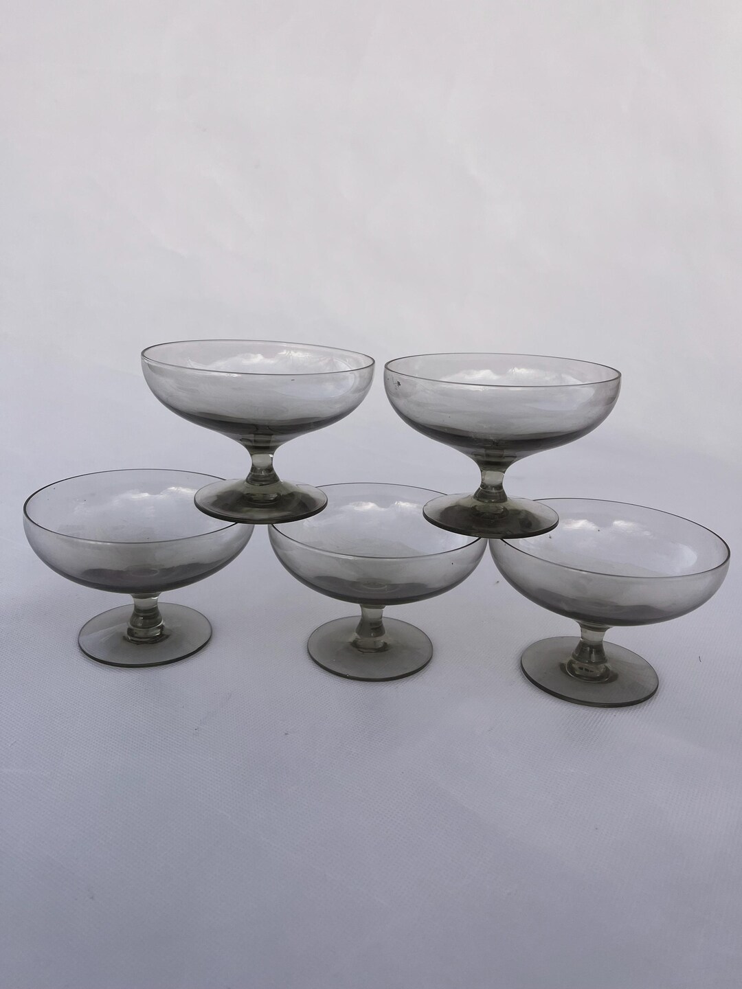 Vintage Russel Wright Morgantown American Modern Smokey Coupe Cocktail ...