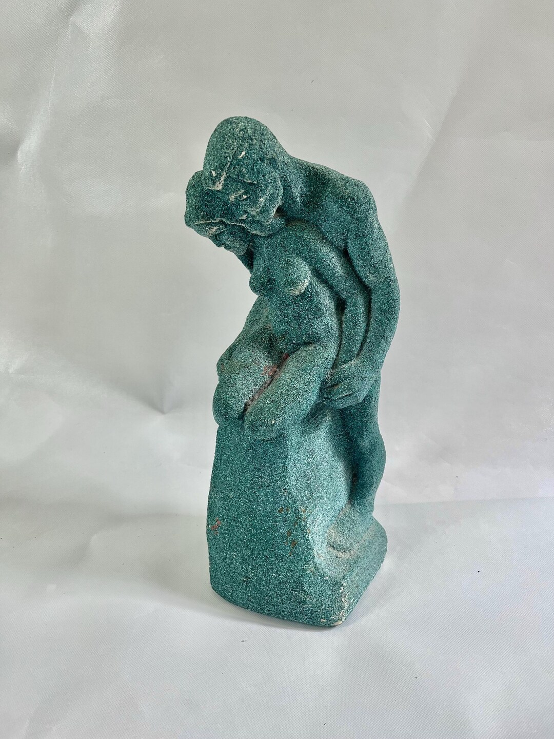 Vintage 1980s Postmodern Memphis Inspired Figurative Teal Couple ...