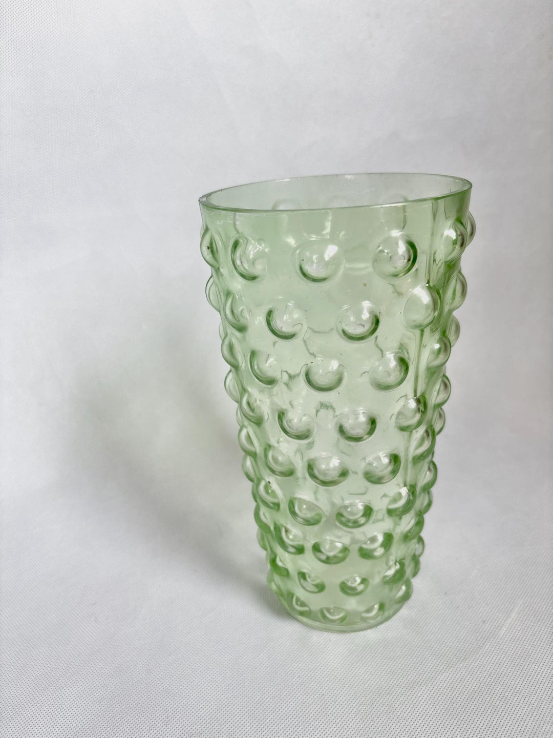 Vintage Green Bubble Vase / Green Glass Vase / Green Flower Vase ...