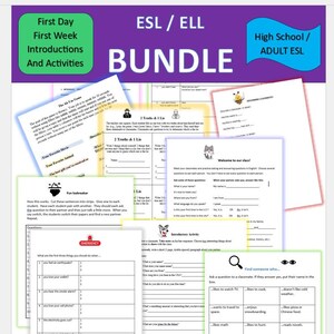 Printable ESL Conversation Lessons for First Day or First Week - Giant ...