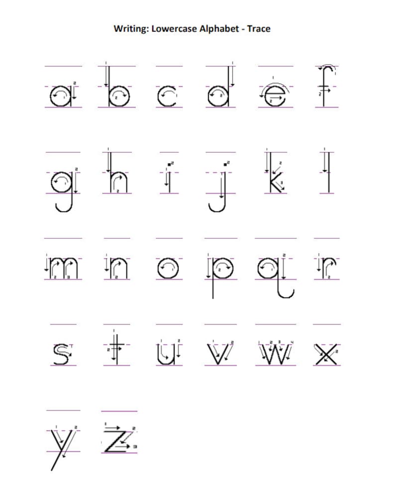 Printable Handwriting Worksheets 11 Pages (letters, Placement of ...