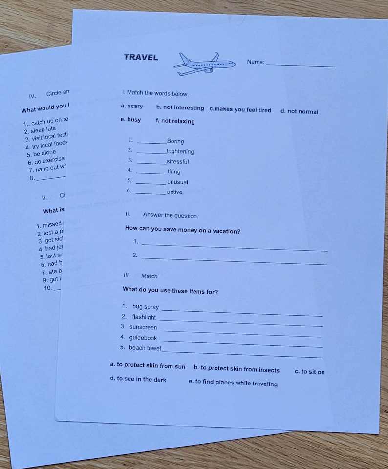 ESL Conversation Starters Printable Activities Worksheets Lessons - Etsy