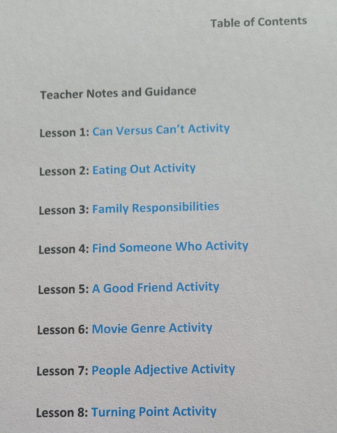 Printable ESL Lessons, Bundle, Conversation Starters, Vocabulary ...