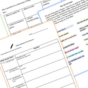 Printable ESL Conversation Lessons - First Day & Week - Speaking ...