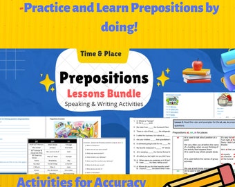 Preposition Activities - Etsy