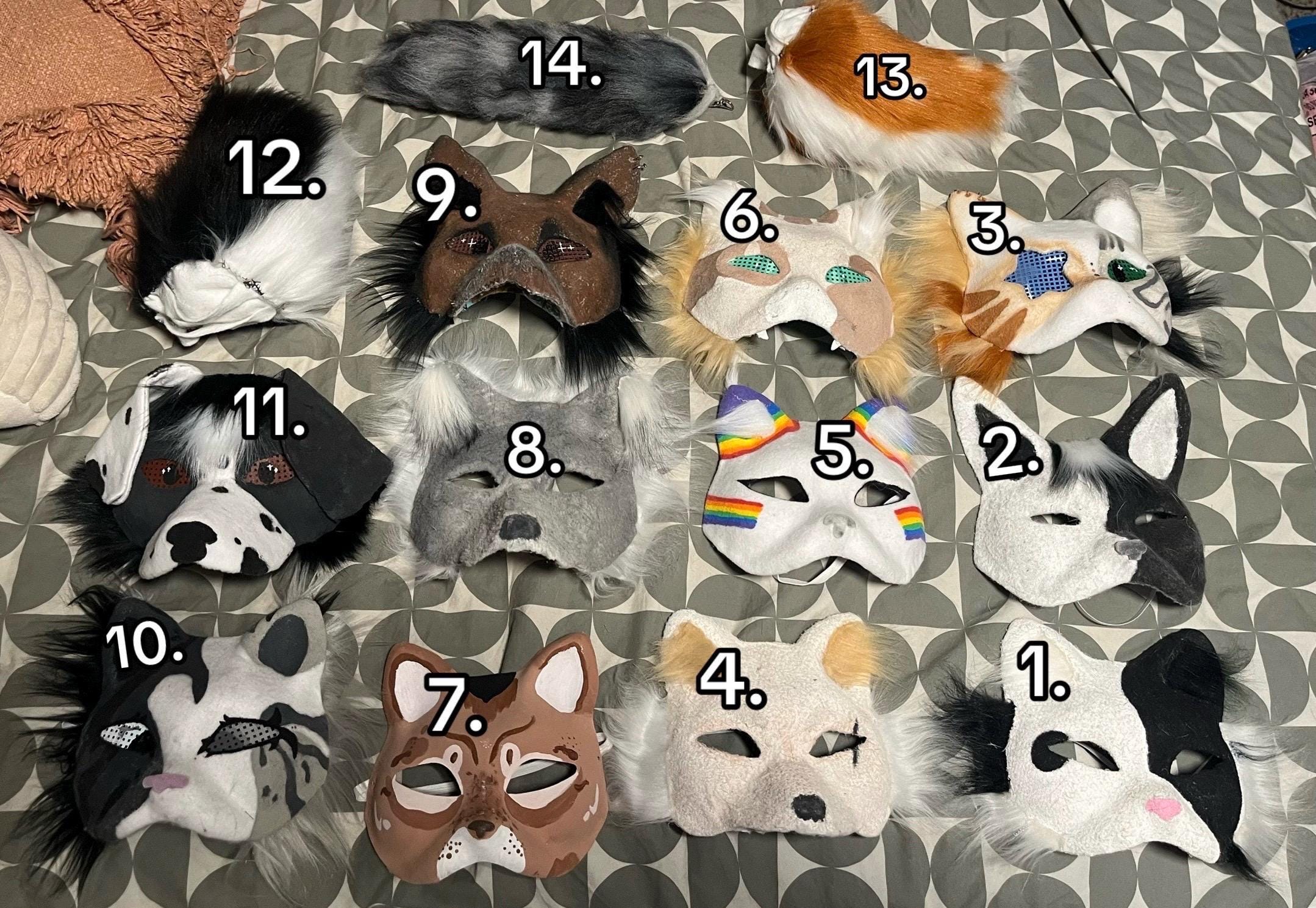 Furry Animal Masks & Tails for Cosplay - Etsy