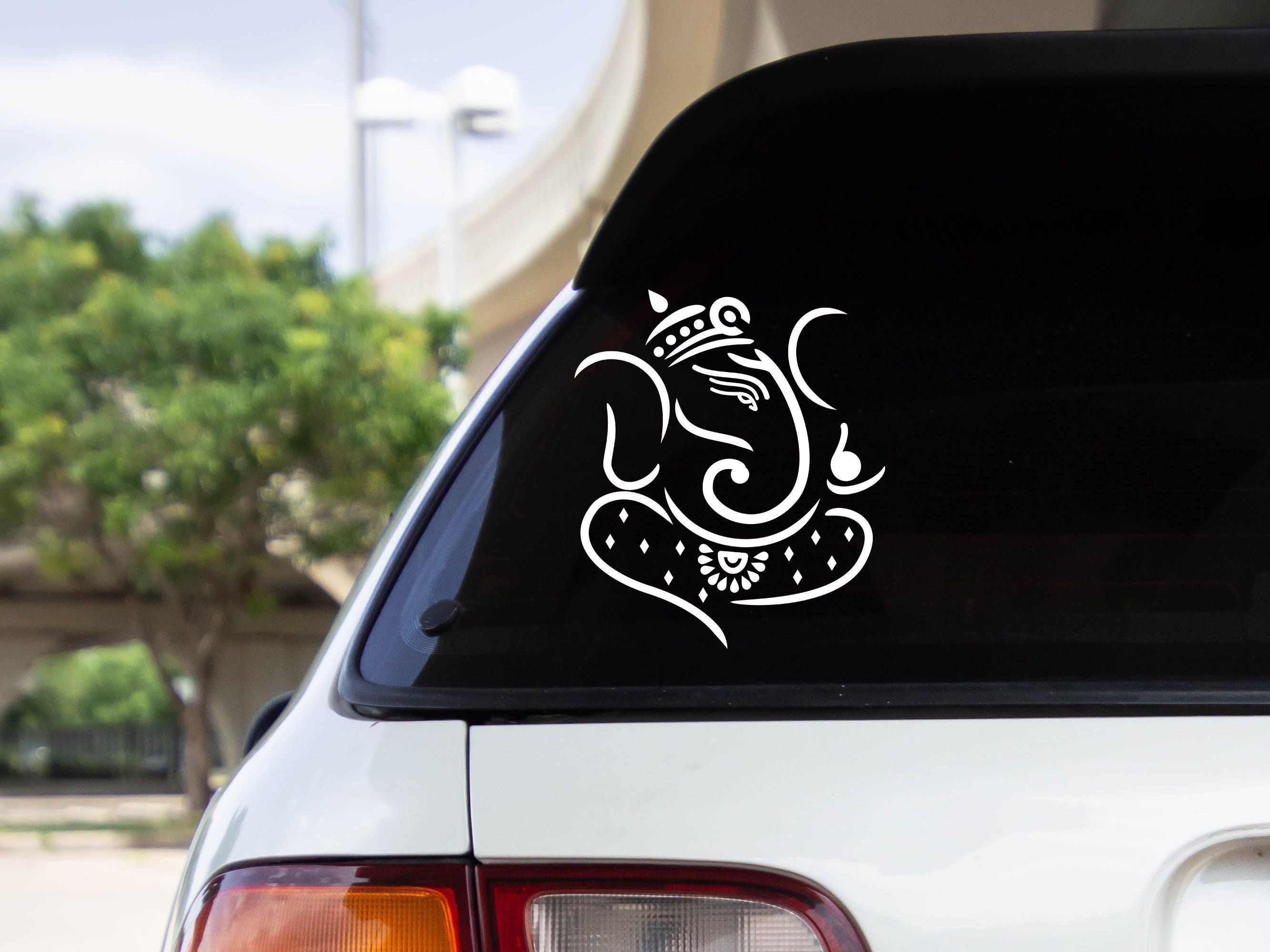 Ganesha Decal for Car | Line Art | Hindu Ganesh God Sticker | Lord ...