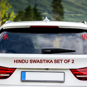 Swastika Symbol SET of 2 Hindu Decal Stickers for Door/car | Swastik ...