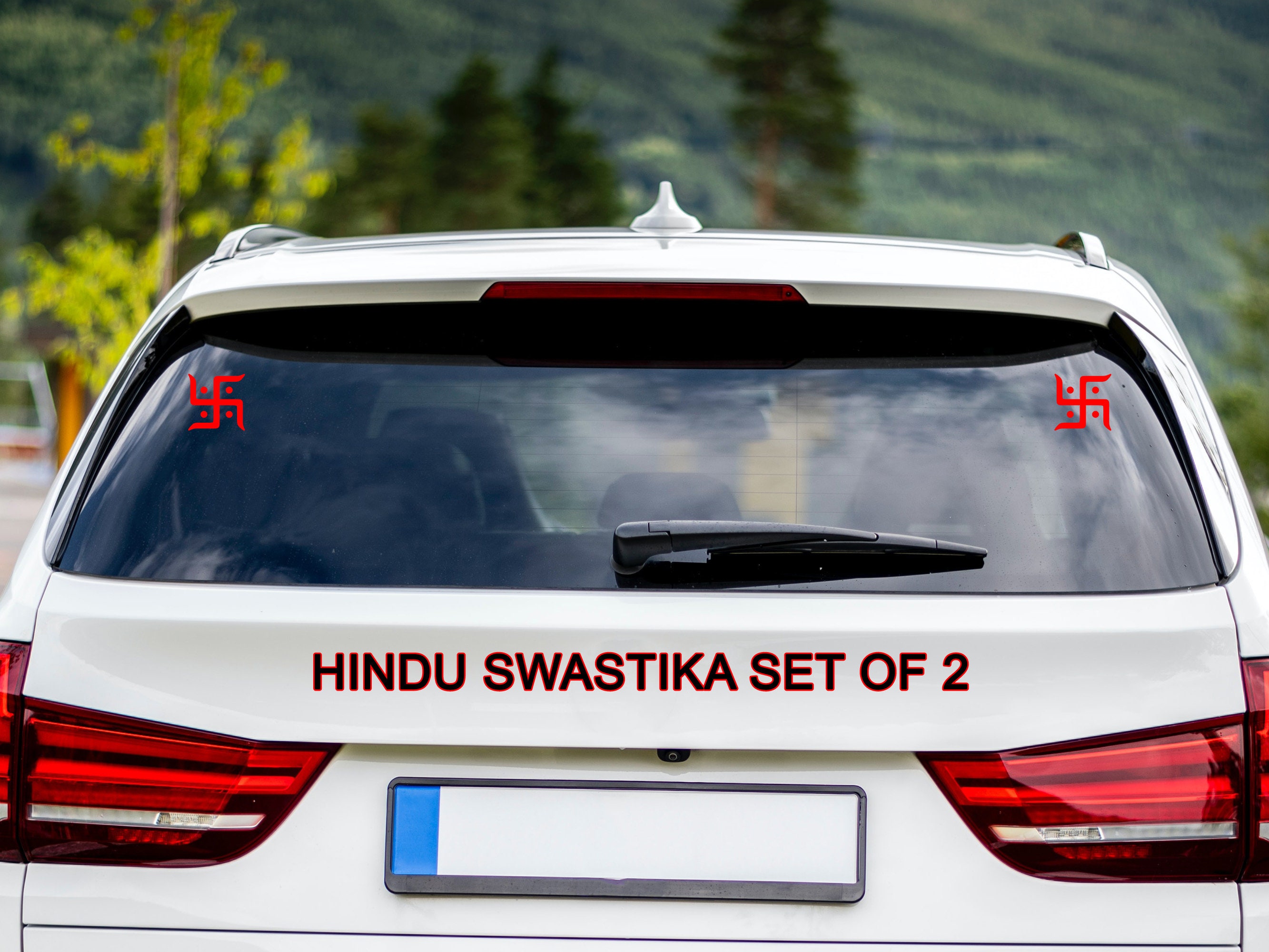 Swastika Symbol SET of 2 Hindu Decal Stickers for Door/car | Swastik ...