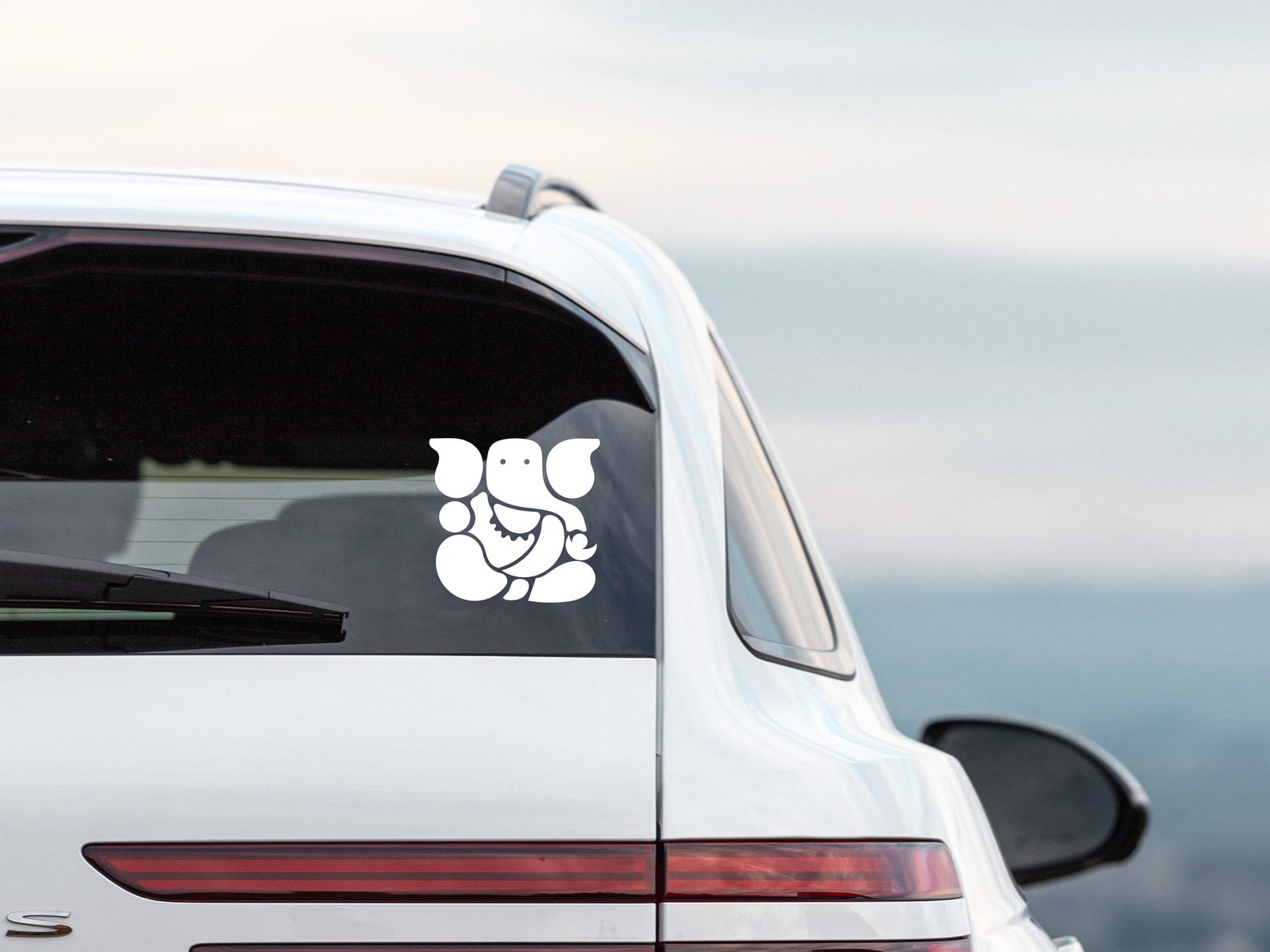 Ganesh Decal Sticker | for Car Rear View Mirror | House Entrance ...