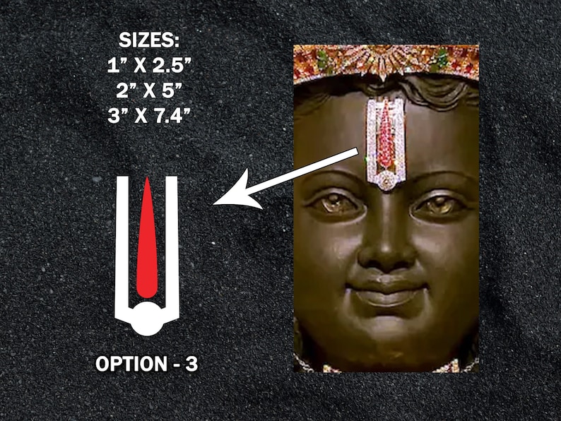 Lord Rama Tilak | Two Layer Car Decal Sticker | Hindu Gods Decal ...