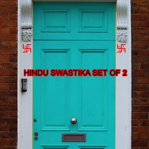 Swastika Symbol SET of 2 Hindu Decal Stickers for Door/car | Swastik ...