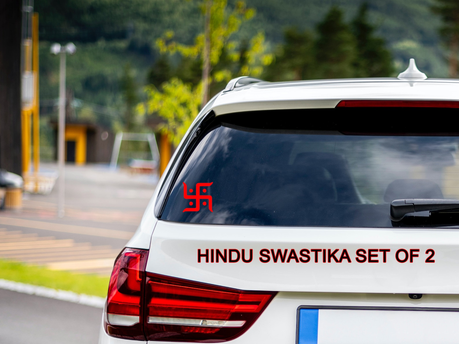 Swastika Symbol SET of 2 Hindu Decal Stickers for Door/car | Swastik ...