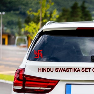 Swastika Symbol SET of 2 Hindu Decal Stickers for Door/car | Swastik ...