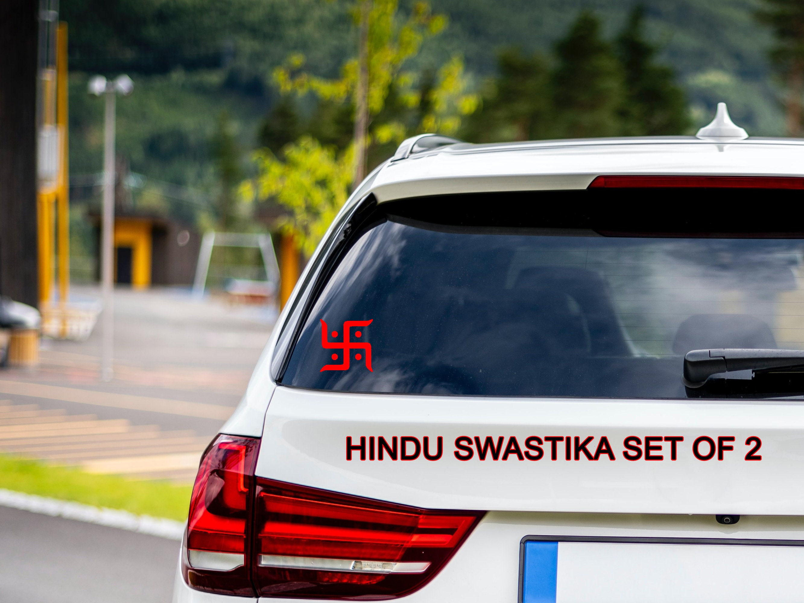 Swastika Symbol SET of 2 Hindu Decal Stickers for Door/car | Swastik ...