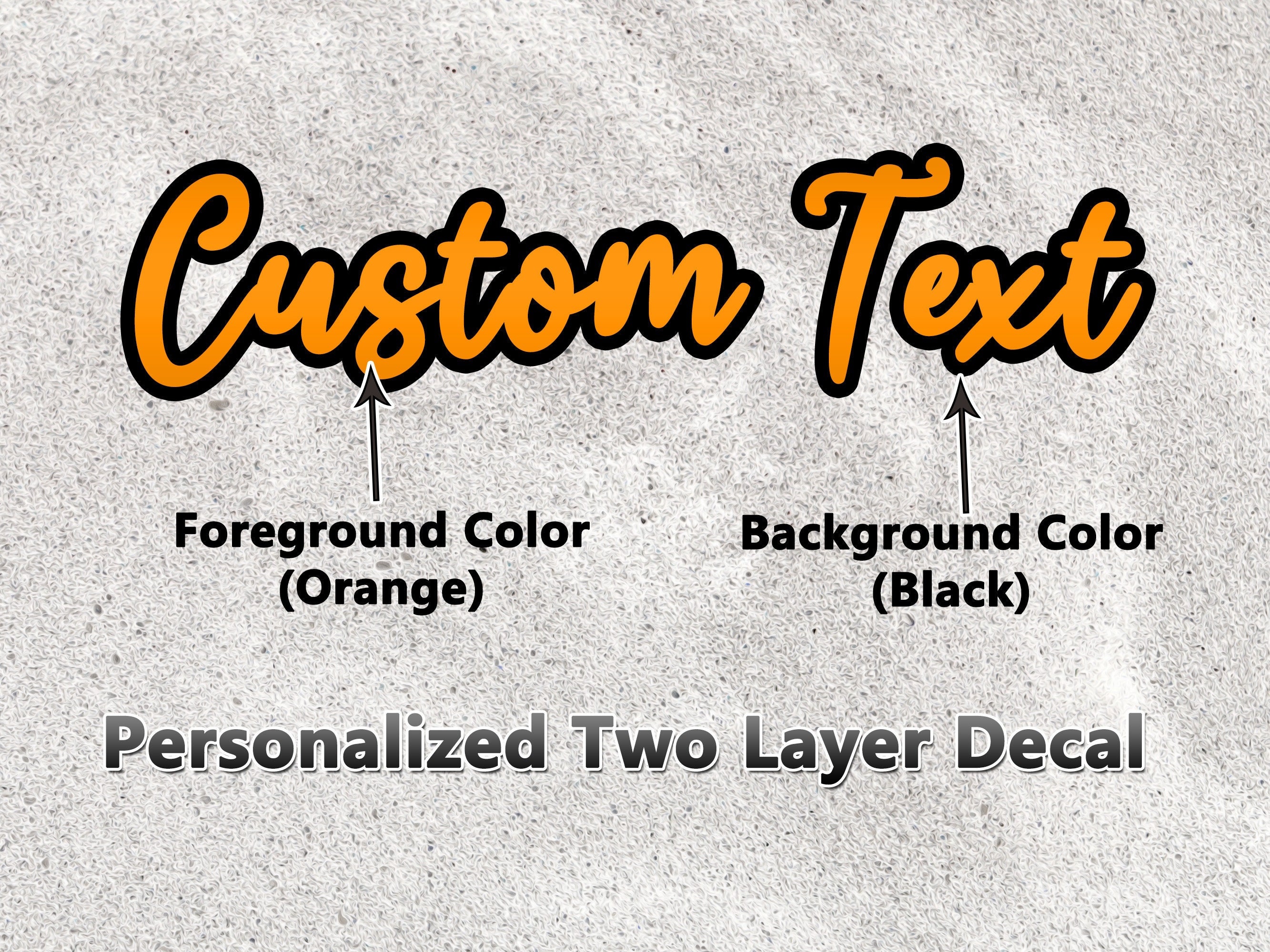 Custom Two-layer Vinyl Decal: Personalized Name Sticker - Etsy